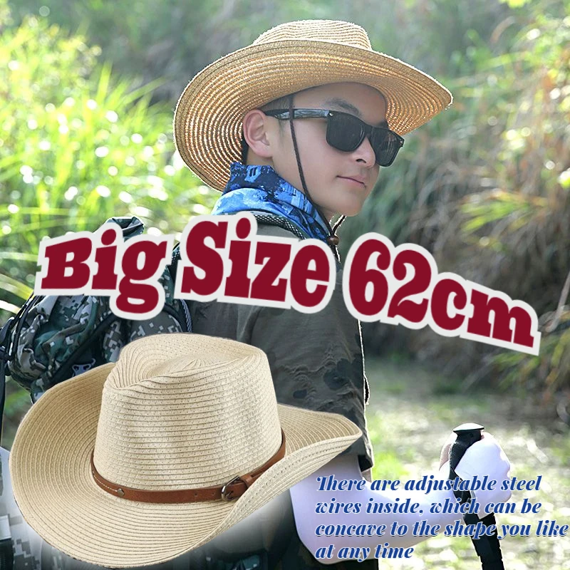 Big-Size-62cm-Cowboy-Hat-for-Men-Women-New-Foldable-Summer-Outdoor ...