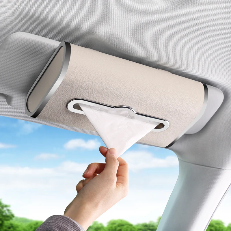 New-car-tissue-box-Car-armrest-box-Creative-visor-paper-box-Car ...