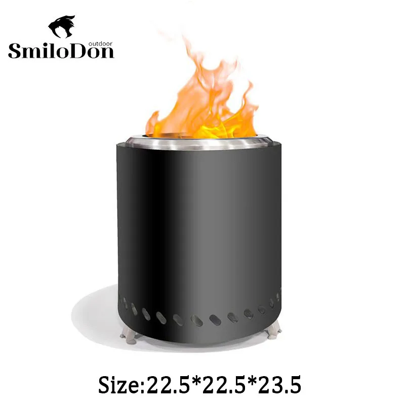 Smilodon Portable Bonfire Stainless Steel Wood Burning Stove Heater ...