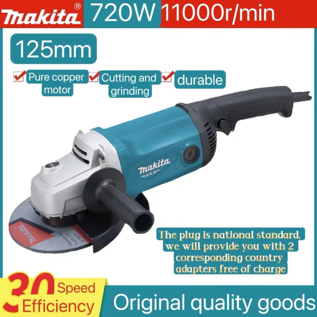 Makita-M9508B-Large-Size-Angle-Grinder-125MM-Cutting-Angle-Polishin ...
