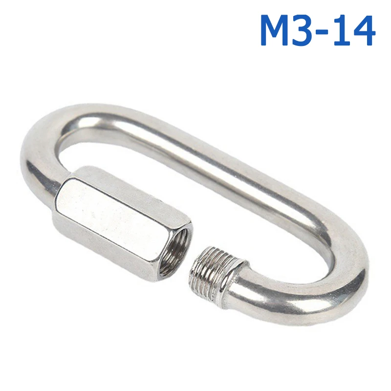 1-10pcs-M3-M14-304-Stainless-Steel-Quick-Link-Spring-Snap-With-Nut-Lock ...