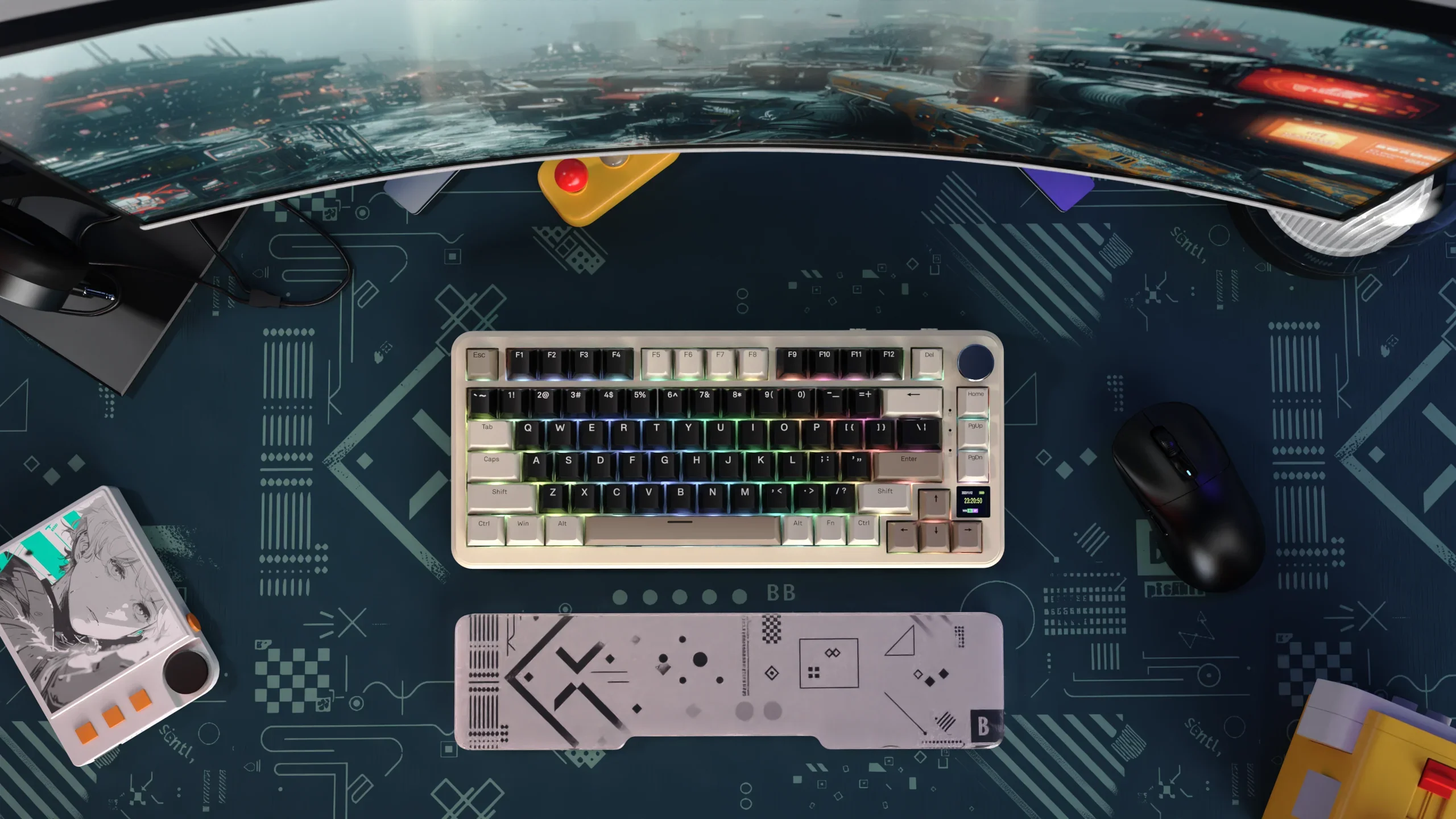 Attack Shark X85 PRO Tri-mode 75% Wireless TFT Blueberry switch ...