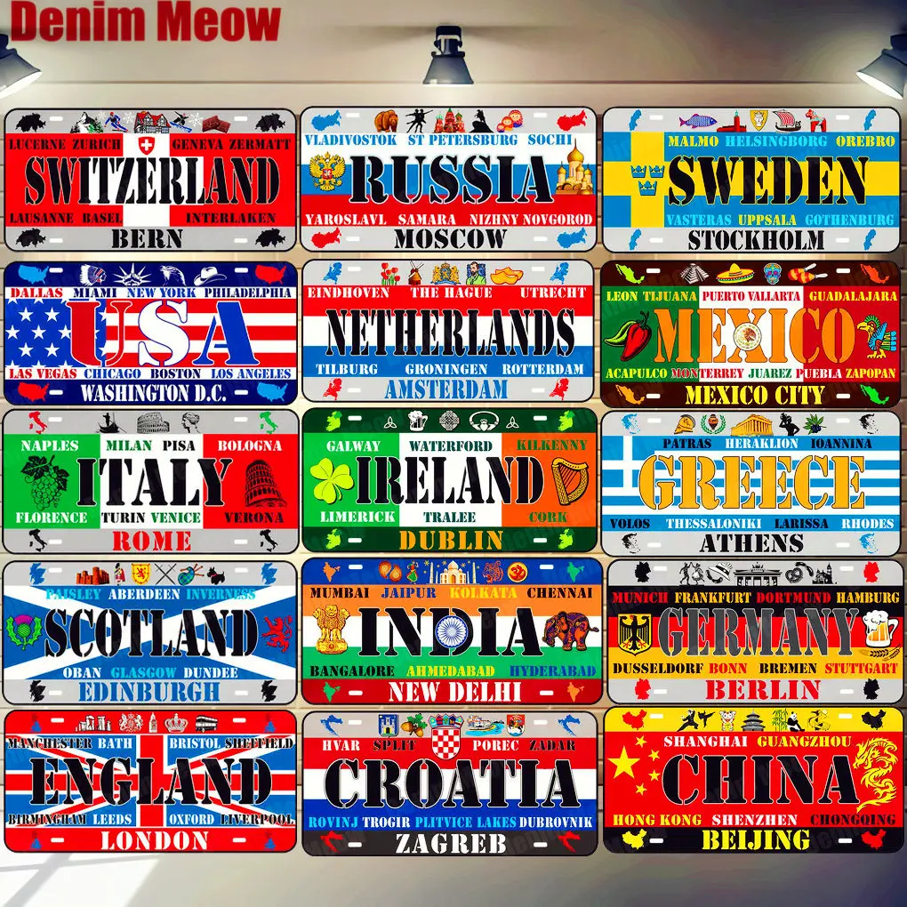 Vs Engeland Rusland Nederland Kenteken Auto Motorfiets Metal Sign Bar ...