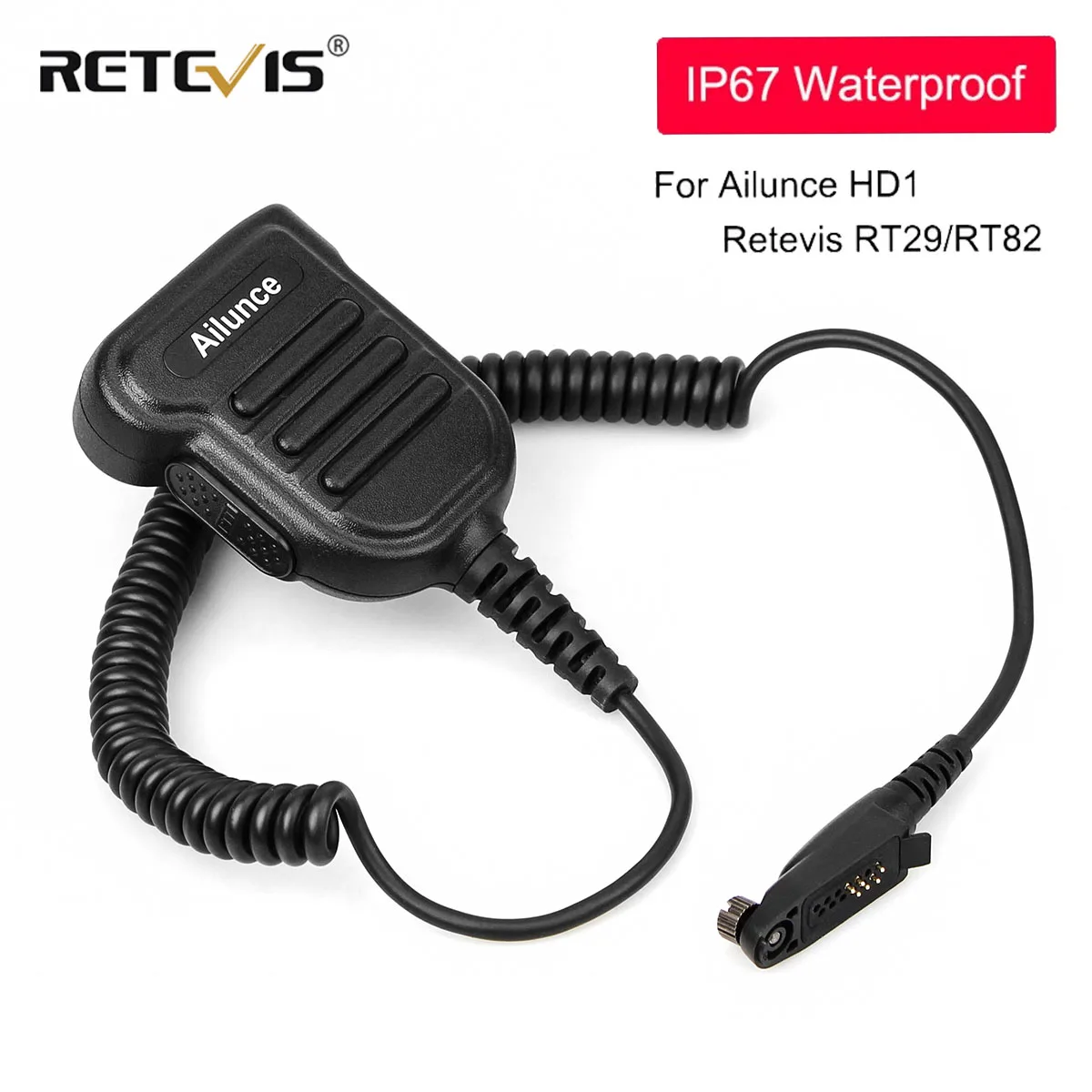 IP67-Waterproof-Microphone-PTT-Speaker-Mic-For-Ailunce-HD1-Retevis-RT29 ...