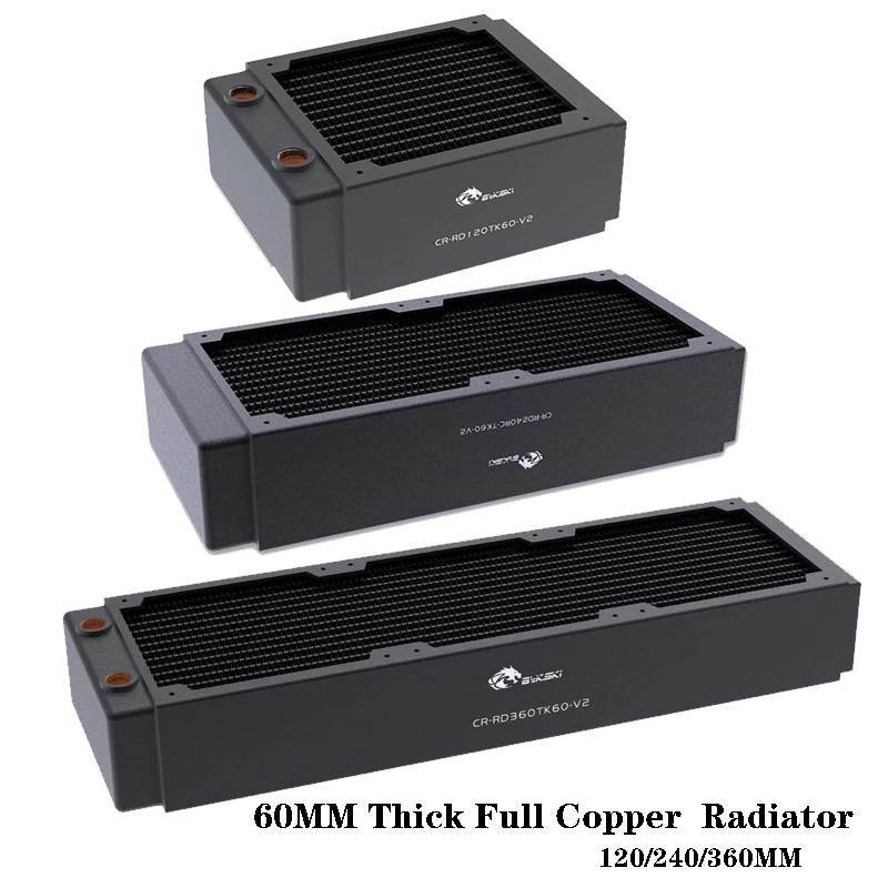 Bykski-60mm-Thick-Full-Copper-Radiator-PC-Water-Cooling-Radiator ...