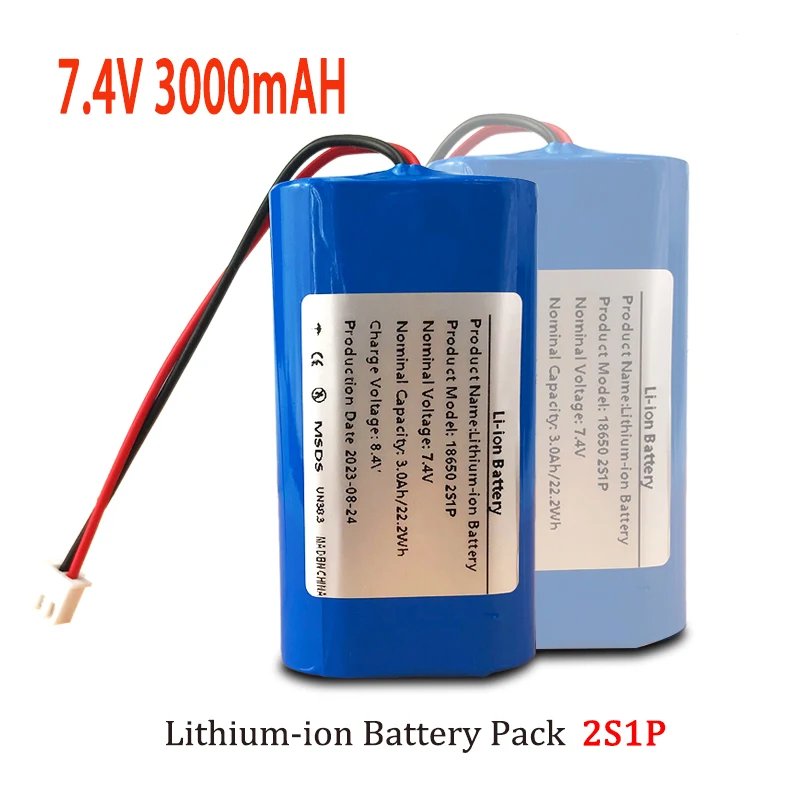 2S1P-7-4V-3000mAh-XH2-54-2P-Plug-Lithium-Battery-Pack-Suitable-for ...