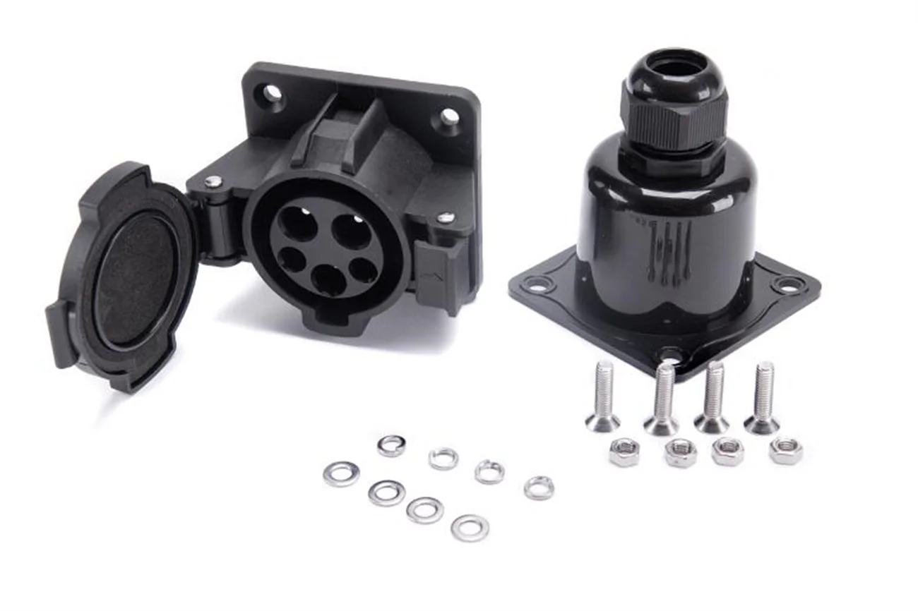 EV Charging J1772 Type 1 Socket EVSE Inlet Socket Electric Vehicle ...