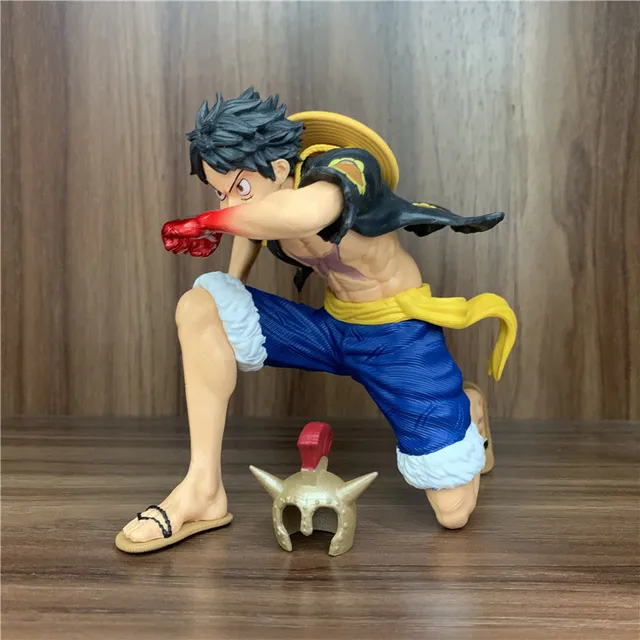 Anime One Piece Luffy Squatting Figure Four Emperors Battle Kaidou PVC ...