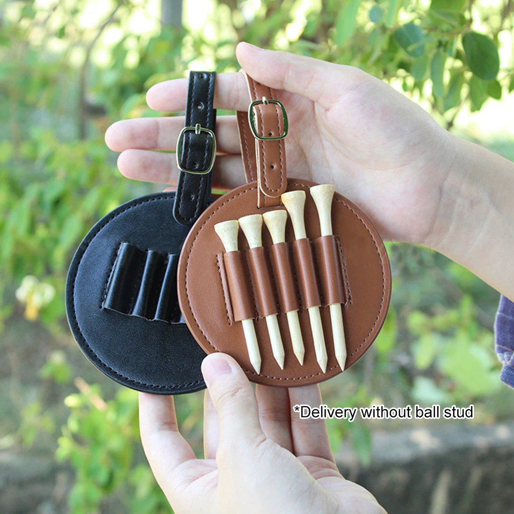Golf-Tee-Holder-Organizer-PU-Leather-Golf-Tee-Storage-Bag-5-Tee-Holes ...