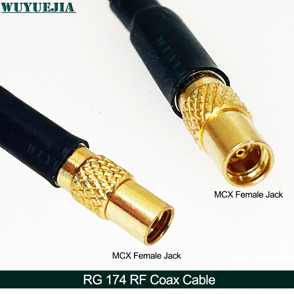 RG-174 Cable MCX Male 90-Degree Right Angle To MCX Female 50 ohm RF ...