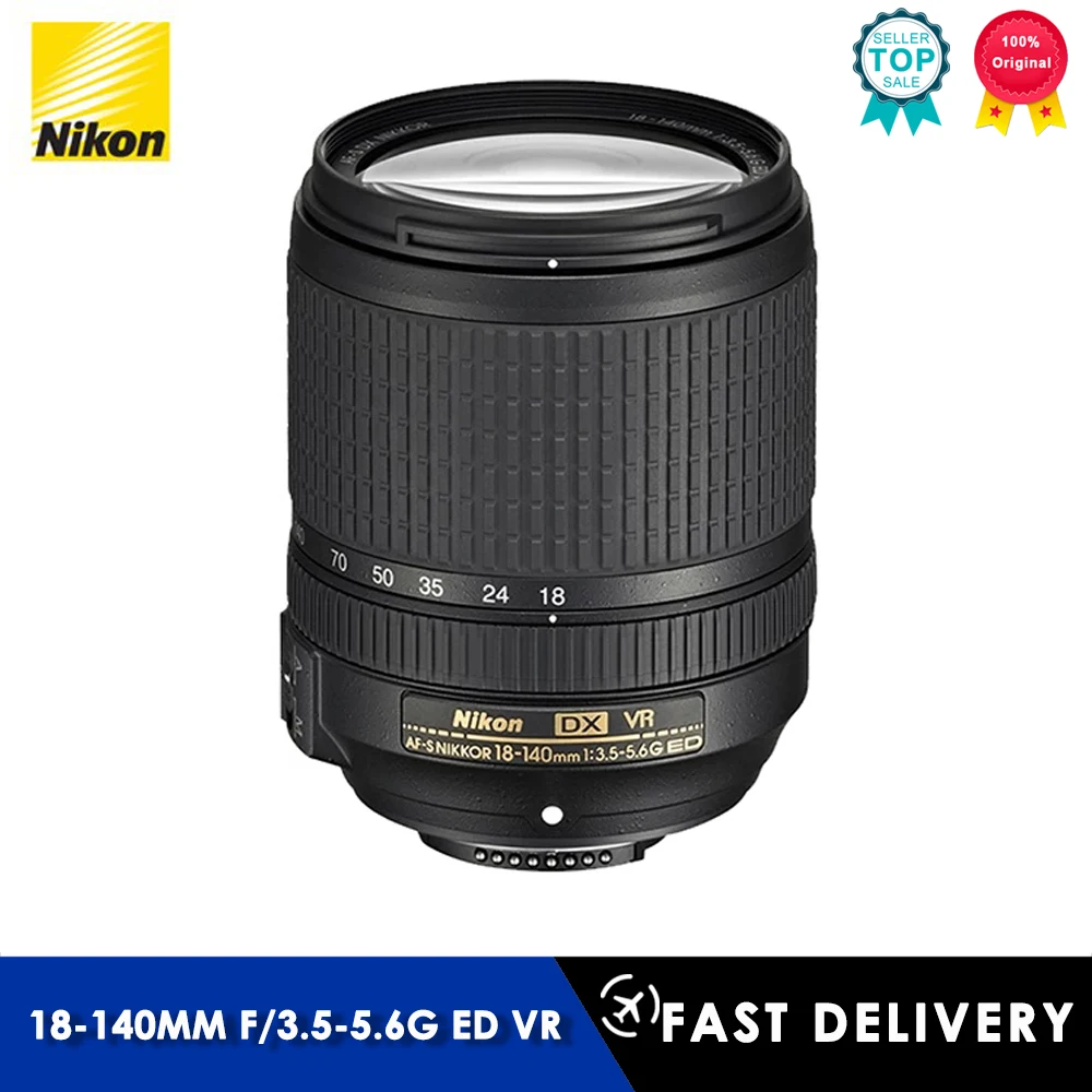 Nikon-lente de 18-140 AF-S DX NIKKOR 18-140mm F/3,5-5,6G ED VR para Nikon D3200 D3300 D3400 ...