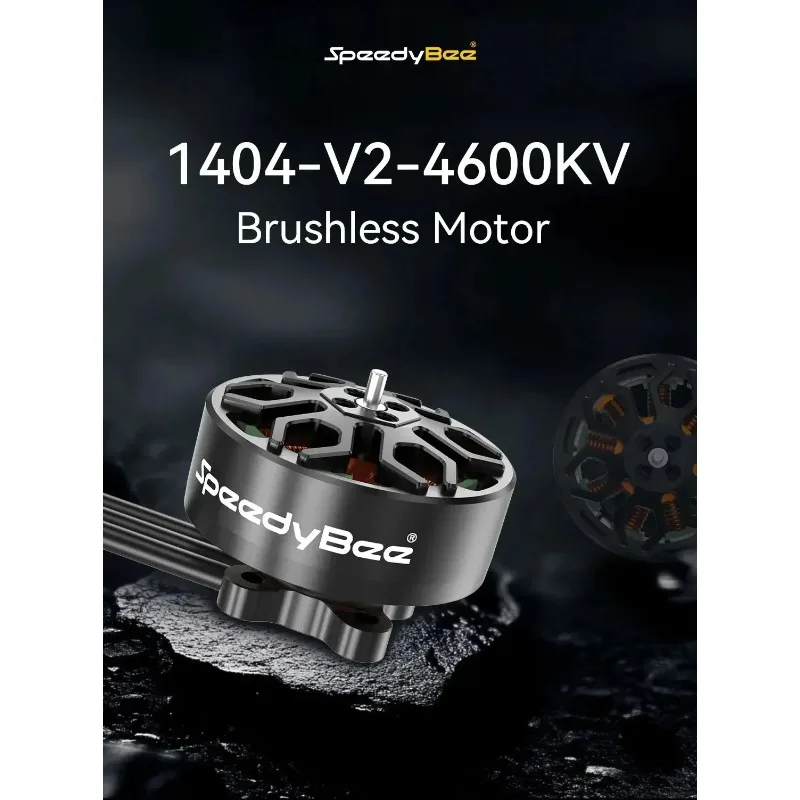 SpeedyBee 1404 V2 4600KV Brushless Motor, 1.5mm Shaft 9N12P 4S for 2.5 ...
