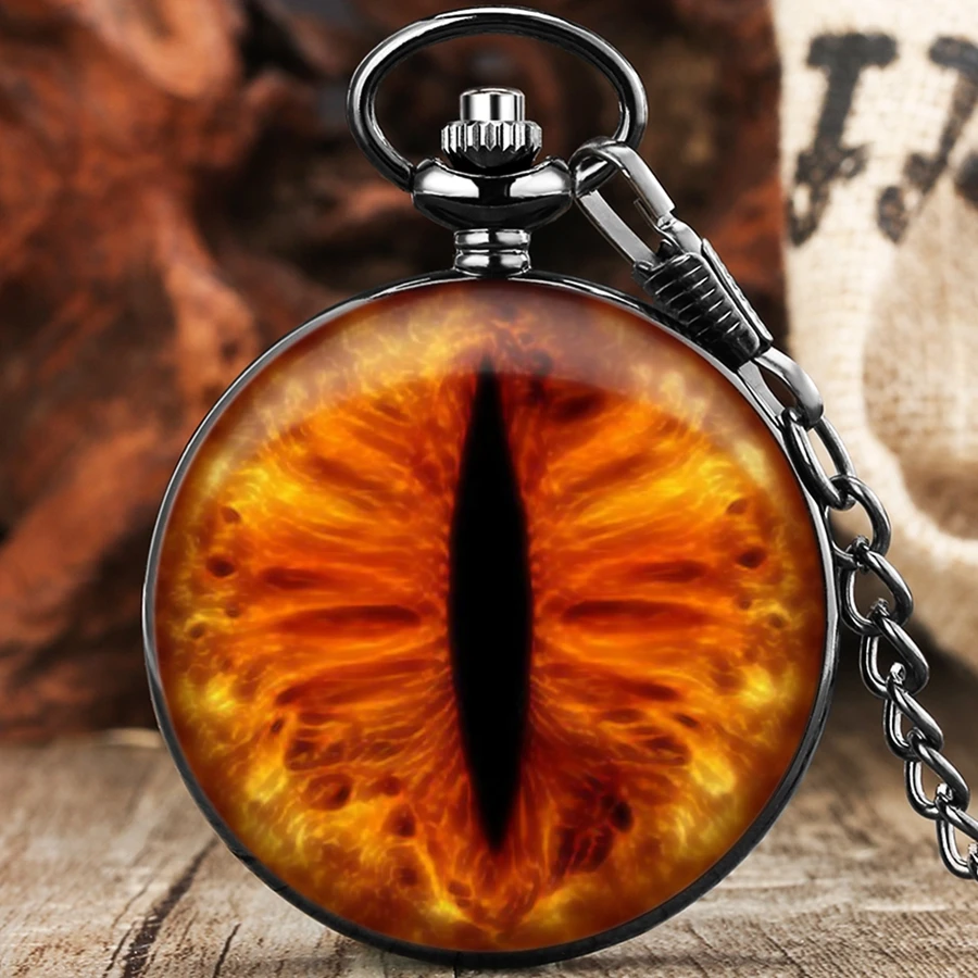 Movie Comic Pattern Snake Eye Fire Eyes Quartz Pocket Watch Steampunk ...