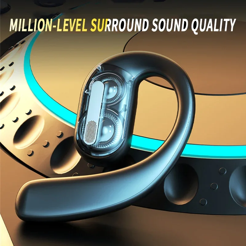 Wireless Bluetooth Headphones Full Open Headset Air Conduction Ear Hook ...
