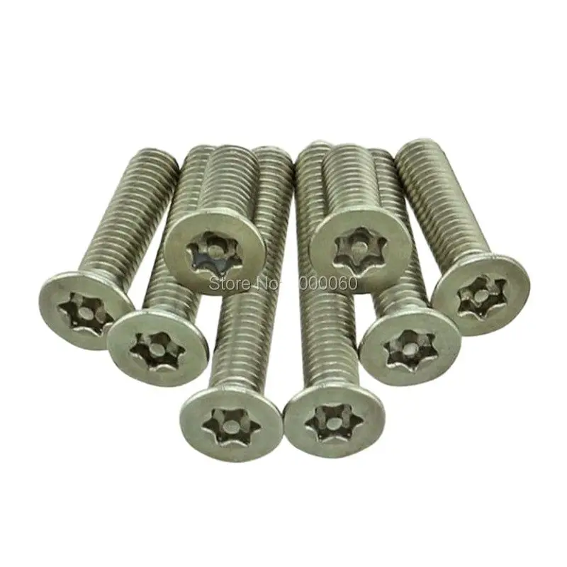 M6 Stainless Steel 304 Six-lobe Flat Head Security Screw 50pcs/lot ...