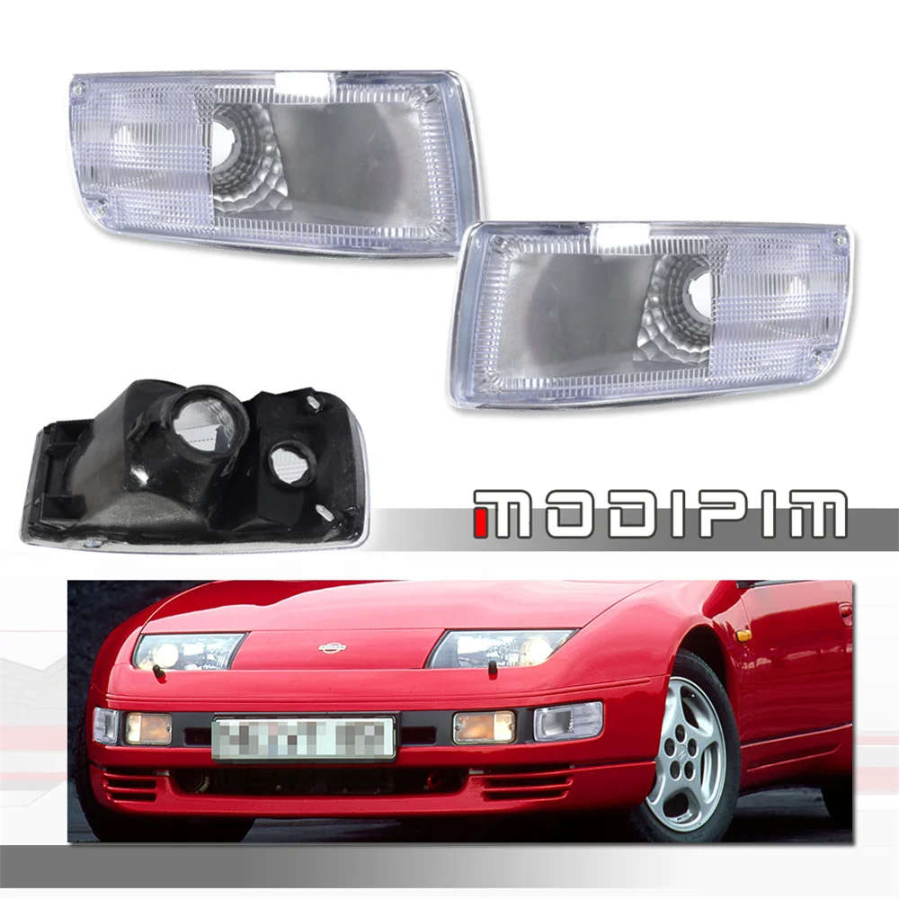 2PCS-Smoked-Clear-Lens-Car-Front-Bumper-Side-Marker-Turn-Signal-Light ...