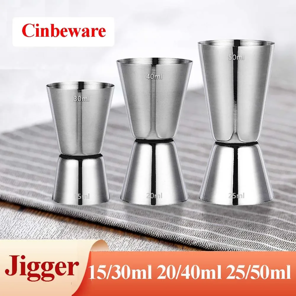 Stainless-Steel-Cocktail-Shaker-Measure-Cup-Cocktail-Bar-Jigger-Double ...