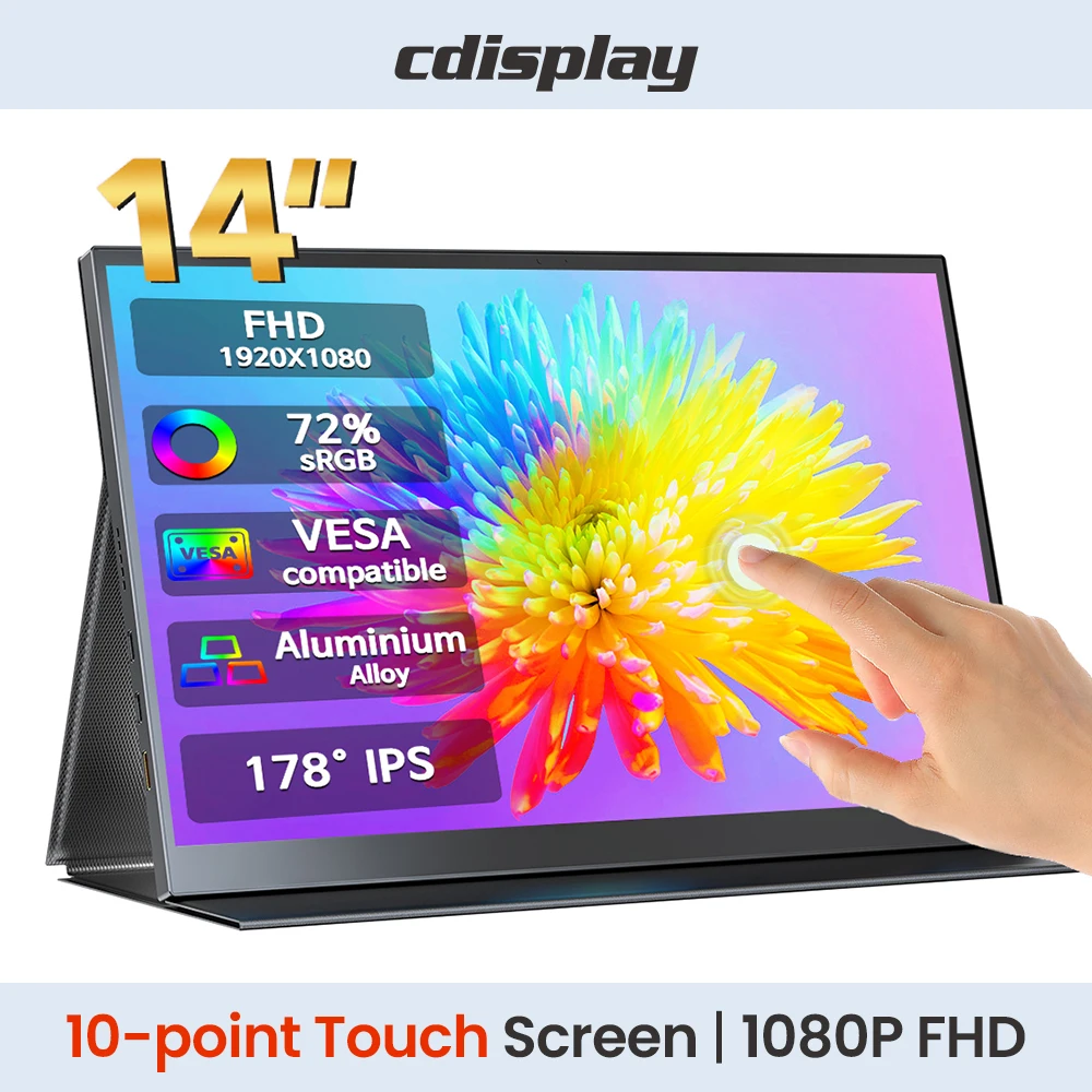 14-Touch-Screen-Portable-Monitor-1080P-USB-C-HDMI-Laptop-External ...