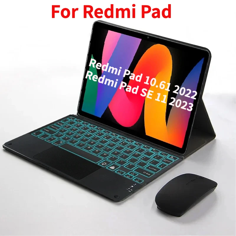 Backlit-Bluetooth-Touchpad-Keyboard-Case-For-Redmi-Pad-SE-11-Inch-2023 ...