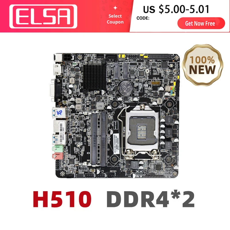 ELSA-H510-Mini-ITX-Motherboard-LGA-1200-Dual-Channel-DDR4-Support-Core ...