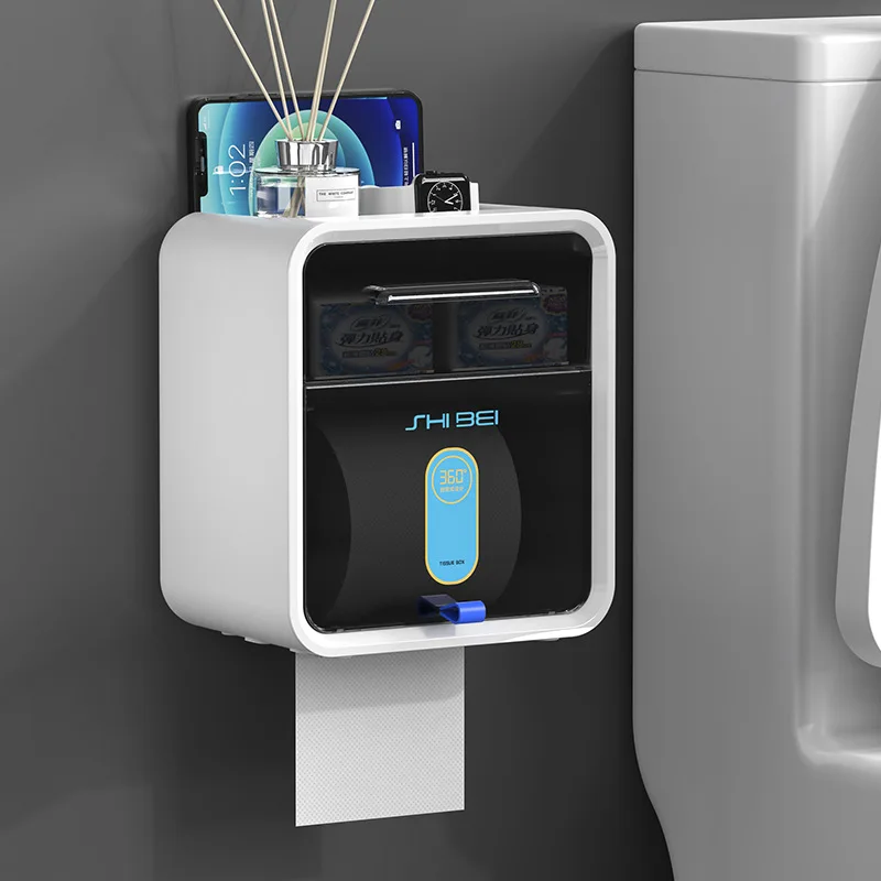 Suporte-de-papel-higi-nico-dispensador-de-toalha-caixa-de-tecido-prova-dwaterproof-gua-montagem ...