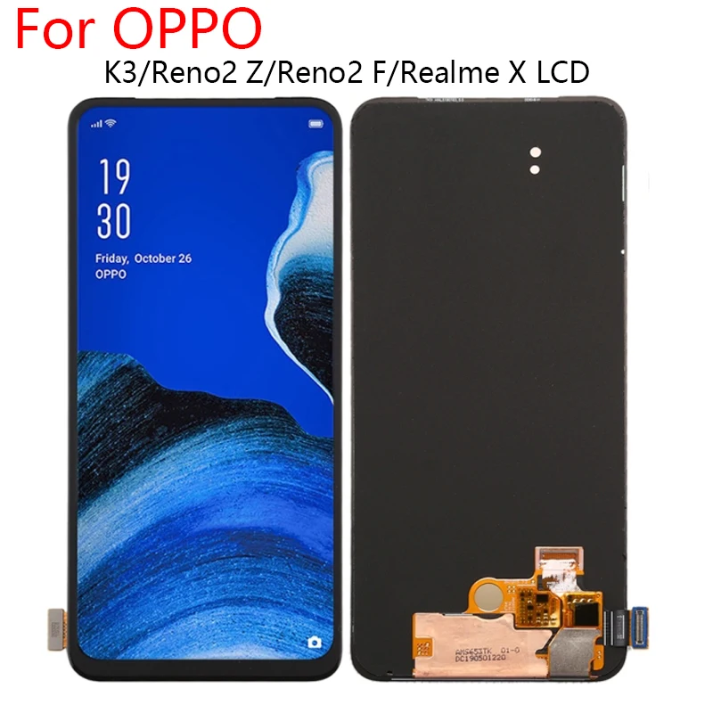 Pantalla LCD para móvil, digitalizador de Panel táctil para Oppo Reno2 ...