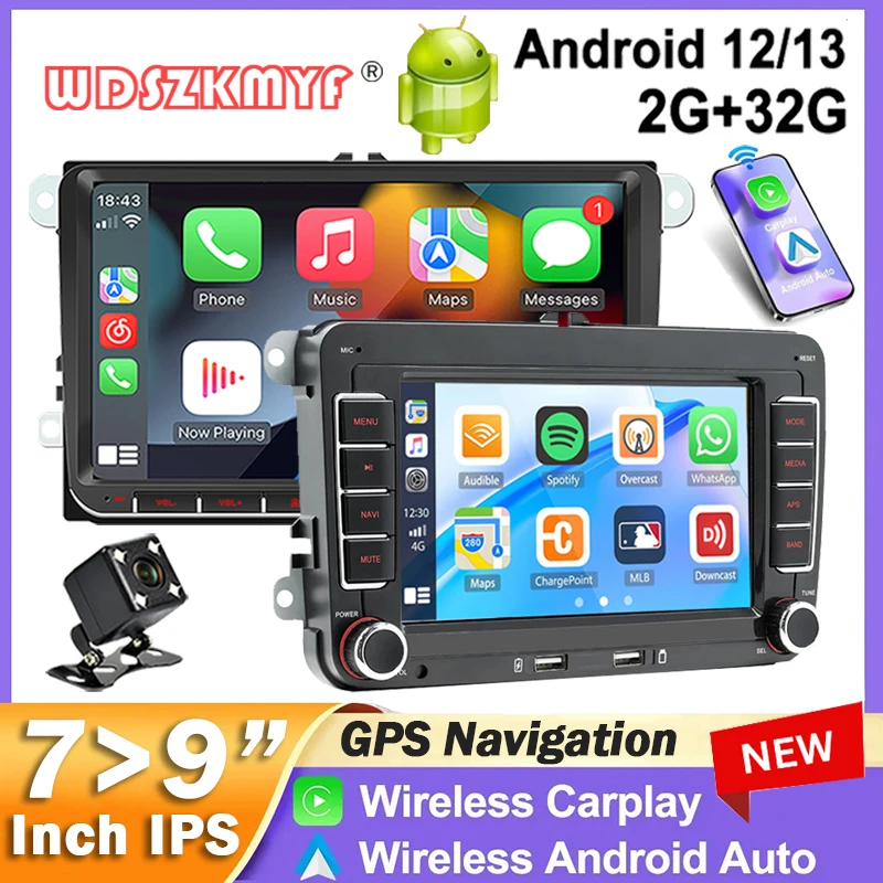 Android13-2-Din-Car-Radio-for-VW-Volkswagen-Golf-5-6-Passat-B6-Jetta ...