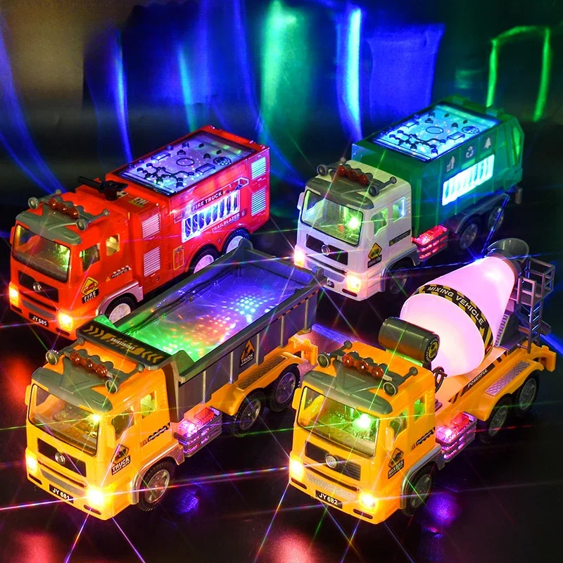 Electric-Fire-Truck-Kids-Toy-With-Bright-Flashing-4D-Lights-Real-Siren ...