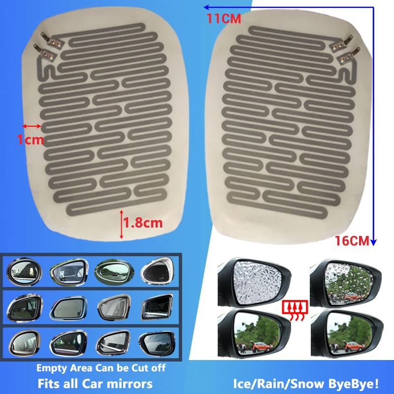 Universal-Size-For-Car-Side-Wing-Mirror-Glass-Heated-Element-Rearview ...