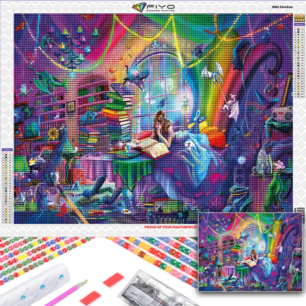 Diamond Painting Fantasy Magic | Round Diamond Painting Fantasy - 5d ...