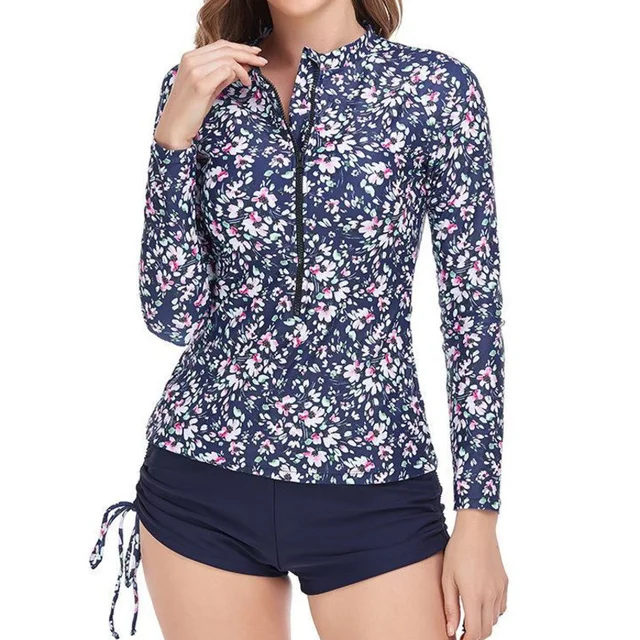 Large Swimsuits With Long Sleeves For Surfing Tankini Plus Size ...