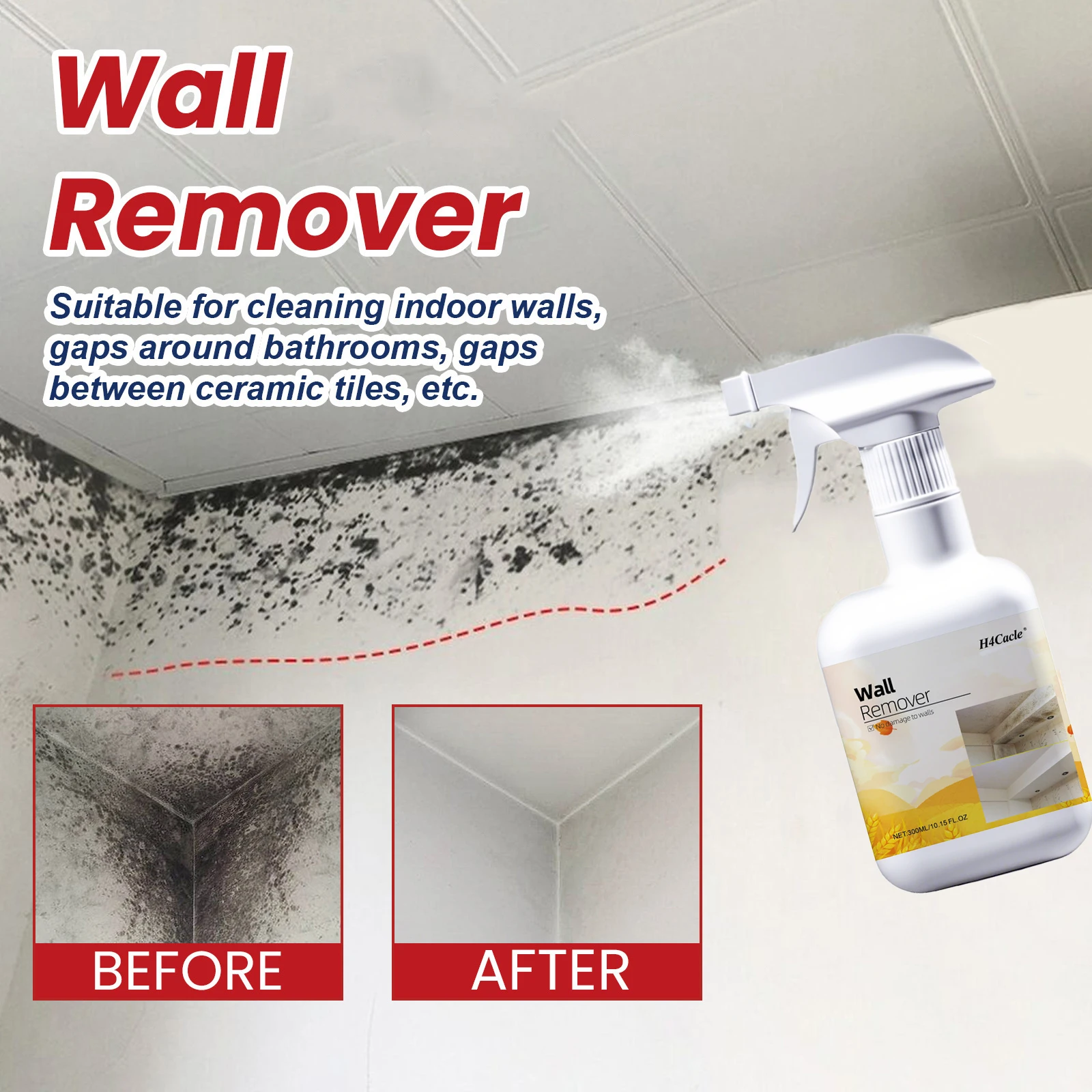 Mold Remover Wall Mold Stain Cleaner Mold Removal Wonder Household Mold ...
