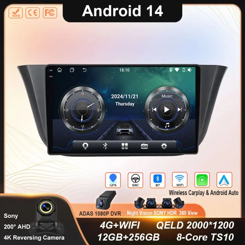Android 14 Carplay Auto For Iveco Daily 2013 - 2018 2019 2020 2021 Car ...