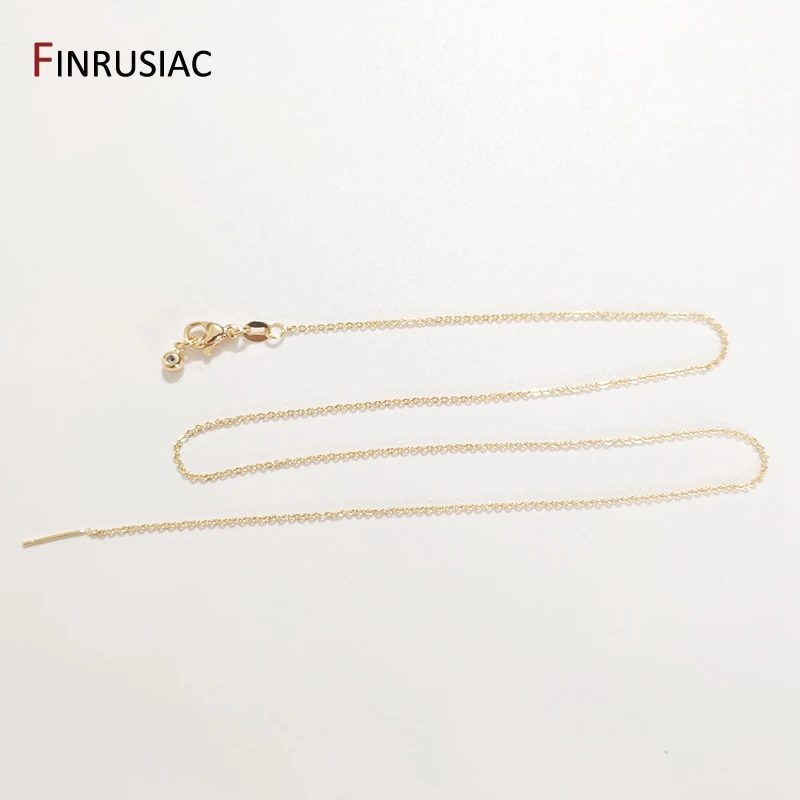 High-Quality-Real-Gold-Plated-Thin-Necklace-Chain-45cm-Simple-Trendy ...
