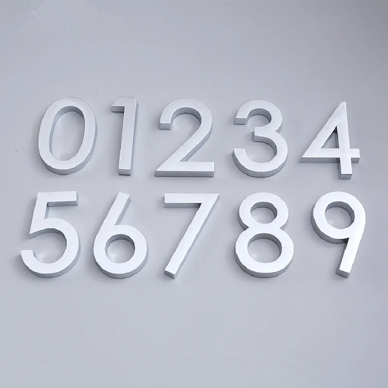 8cm Address Number 3D Digits Numeral Plate Plaque Sign Sticker for Door ...