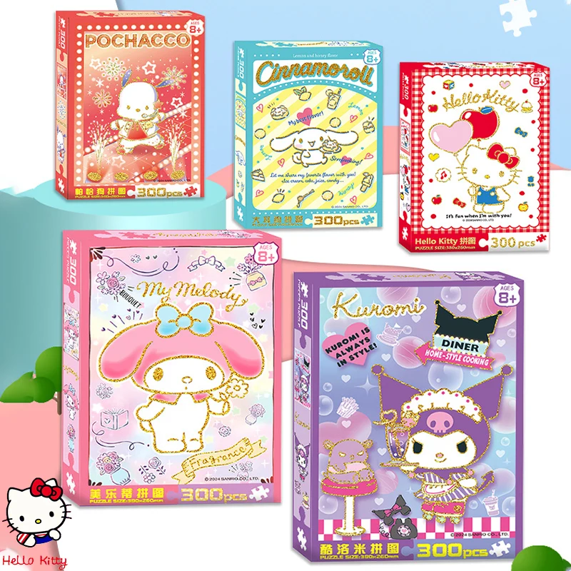 New-Hello-Kitty-Puzzle-Assembly-Toy-300-Pcs-Cartoon-Sanrio-Kuromi-My ...