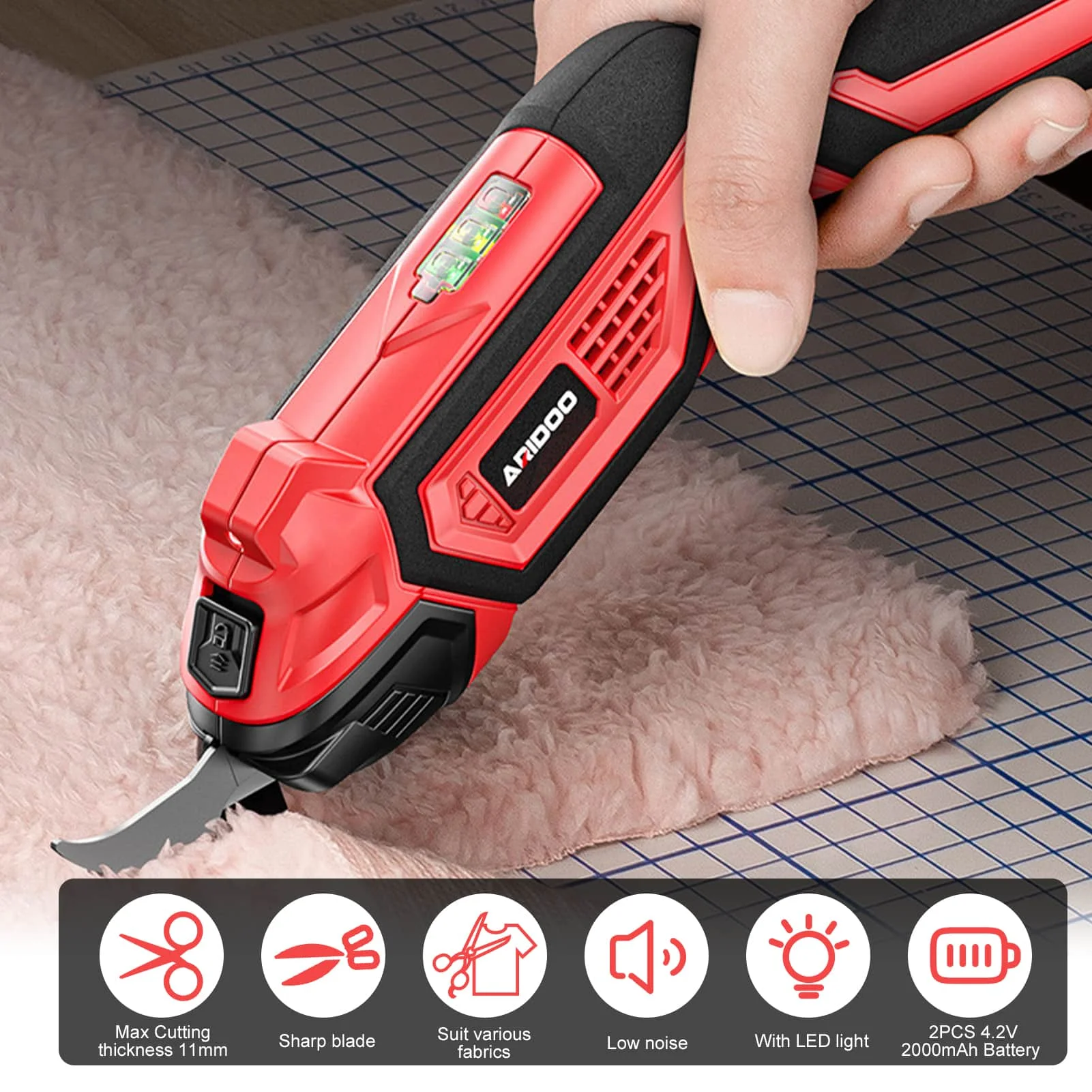 Rotary Cutter For Fabric Rechargeable Electric Scissors, 4.2V Cardboard ...