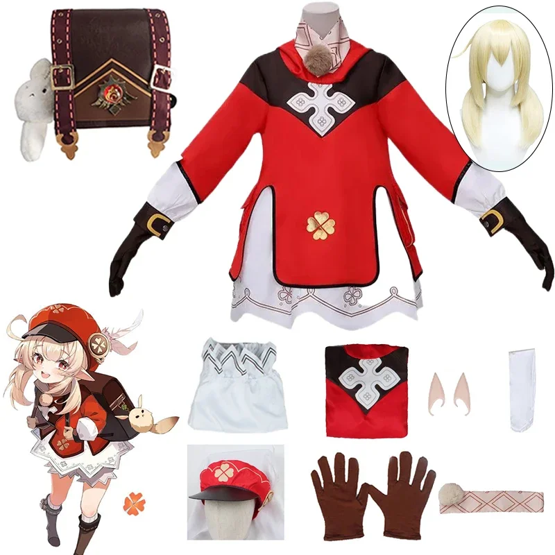 Genshin-Impact-Klee-Cosplay-Costume-Backpack-Dodoco-Wig-Klee-Kids ...