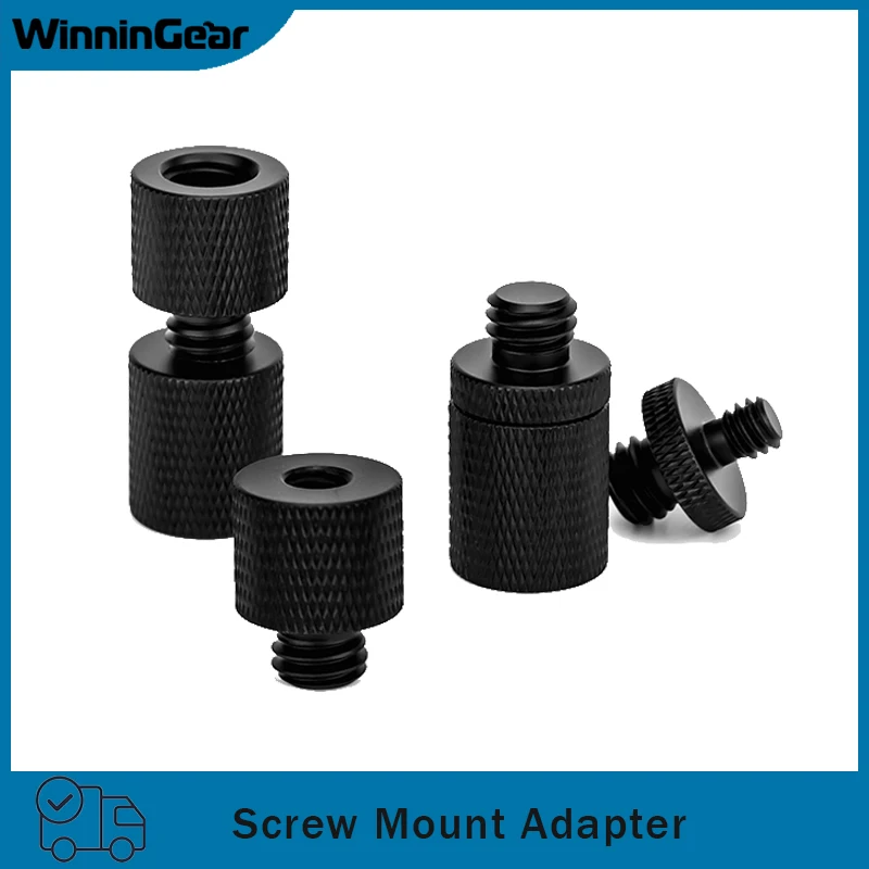 1/4" to 3/8" 5/8" to 1/4" Male to Female Thread Screw Mount Adapter ...