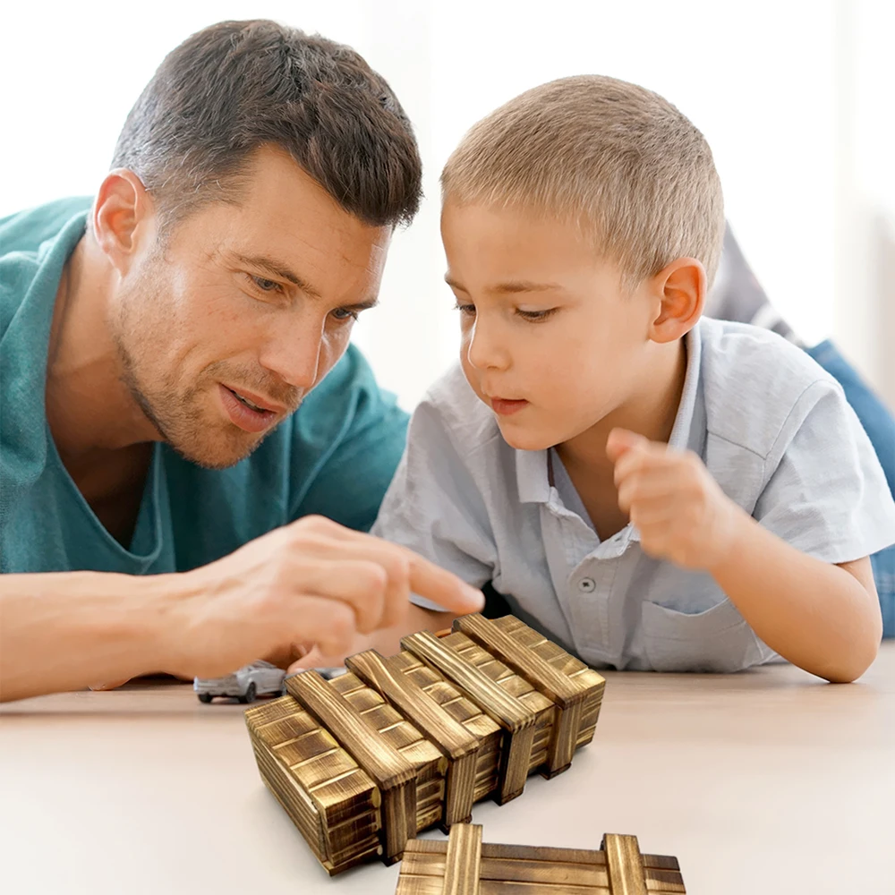 Puzzle-Box-Trap-Mystery-Brain-Teaser-Vintage-Wooden-with-Secret-Drawer ...