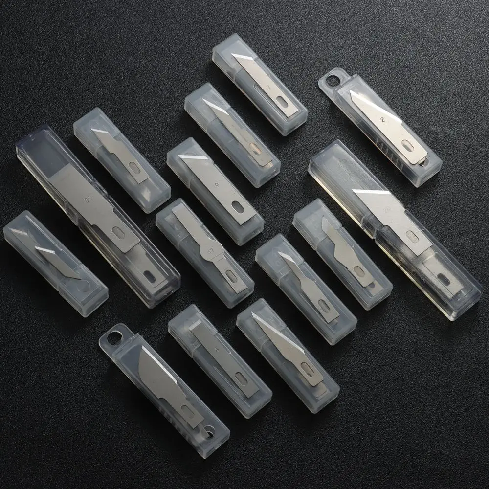 10PCS-Metal-Scalpel-Knife-Parts-Blades-Engraving-Non-Slip-Cutter-Craft ...