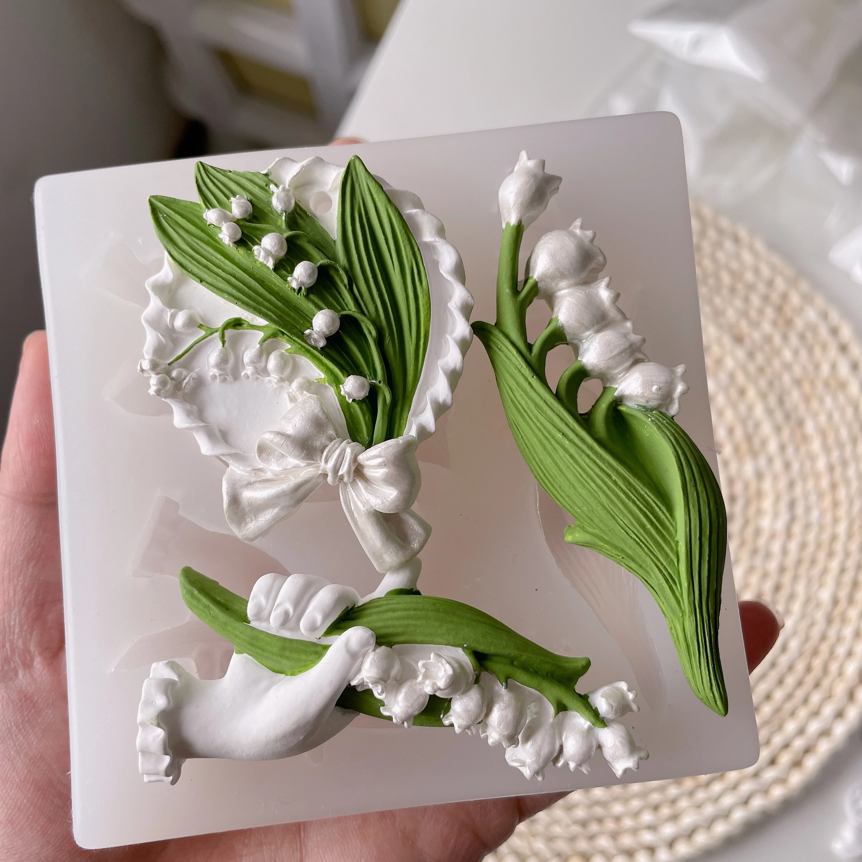 Aromatherapy Gypsum Lily of The Valley Triple Silicone Mold Plaster ...