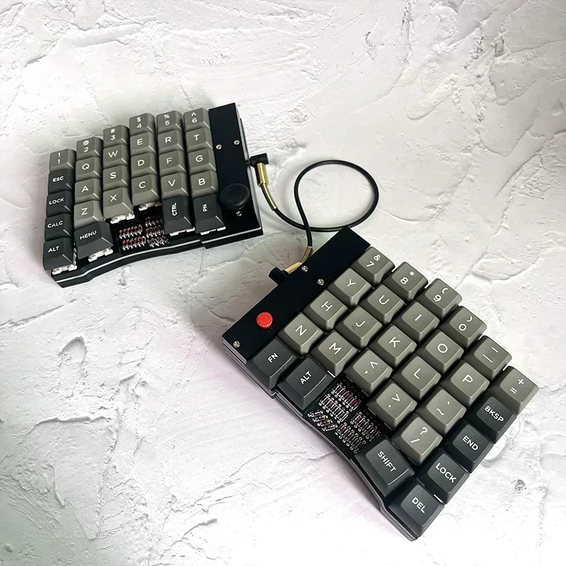 DO52-Mechanical-Keyboard-Kit-Custom-40-Split-Keyboard-DIY-Small-Red-Dot ...