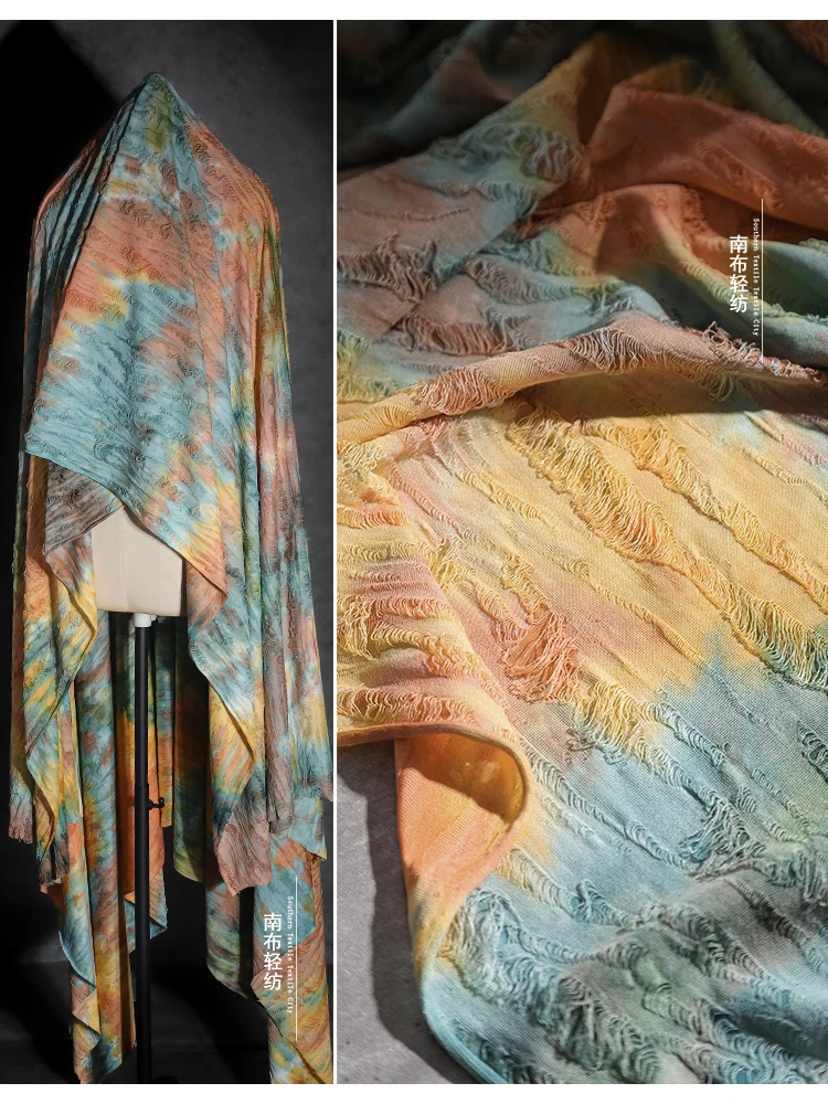 Tie-Dyed-Knitted-Fabric-Washed-Composite-Jacquard-Jacket-Clothing ...