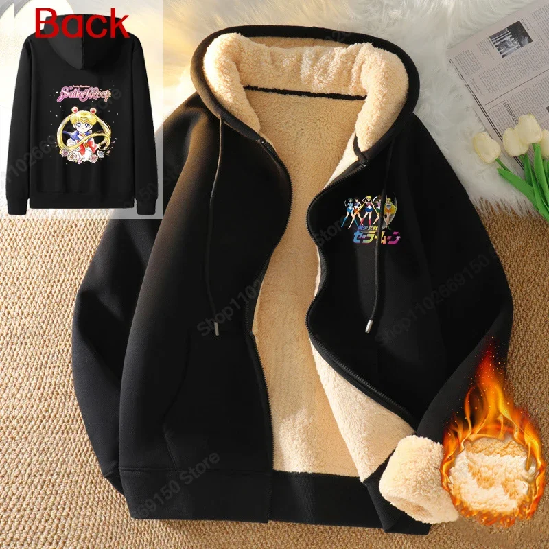 Sailor-Moon-Adult-Winter-Casual-Zip-up-Jacket-Women-Anime-Printed ...