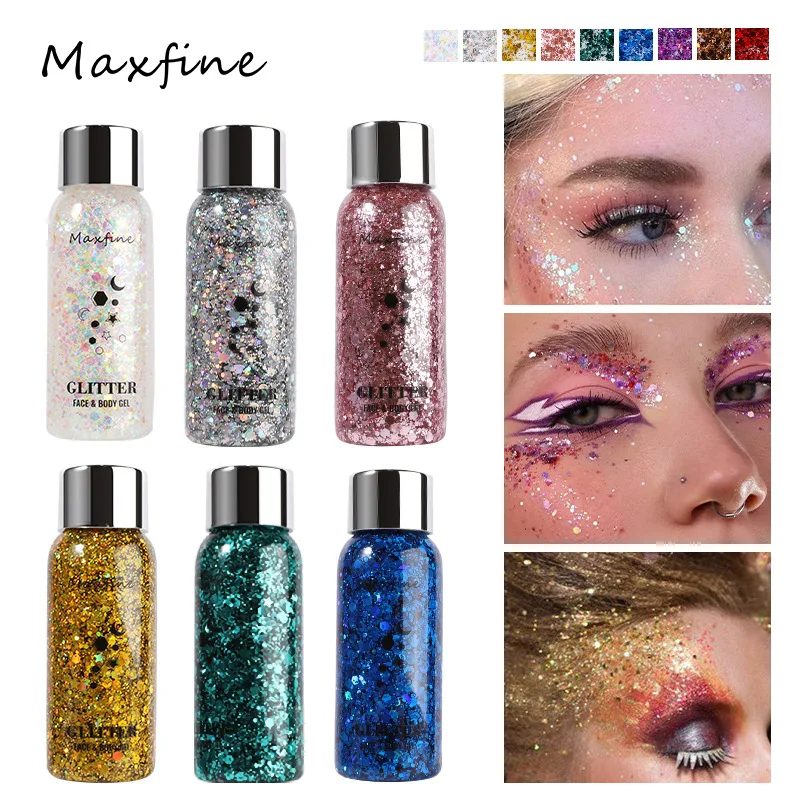 MAXFINE-9-color-liquid-eye-shadow-big-sequin-gel-glitter-mermaid ...