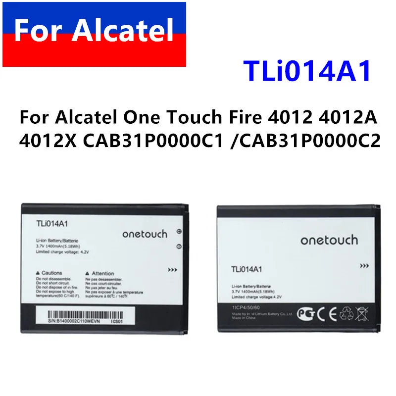 Сменный оригинальный аккумулятор TLi014A1 для Alcatel One Touch Fire ...