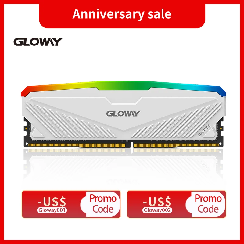 Gloway-Memoria-Ram-RGB-DDR4-8GB-16GB-3200MHz-3600MHz-Kit-8GBx2-16GBx2 ...