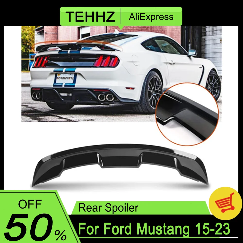 Spoiler-GT500-Style-Rear-Wing-Lip-Trim-For-Ford-Mustang-2015-2023 ...