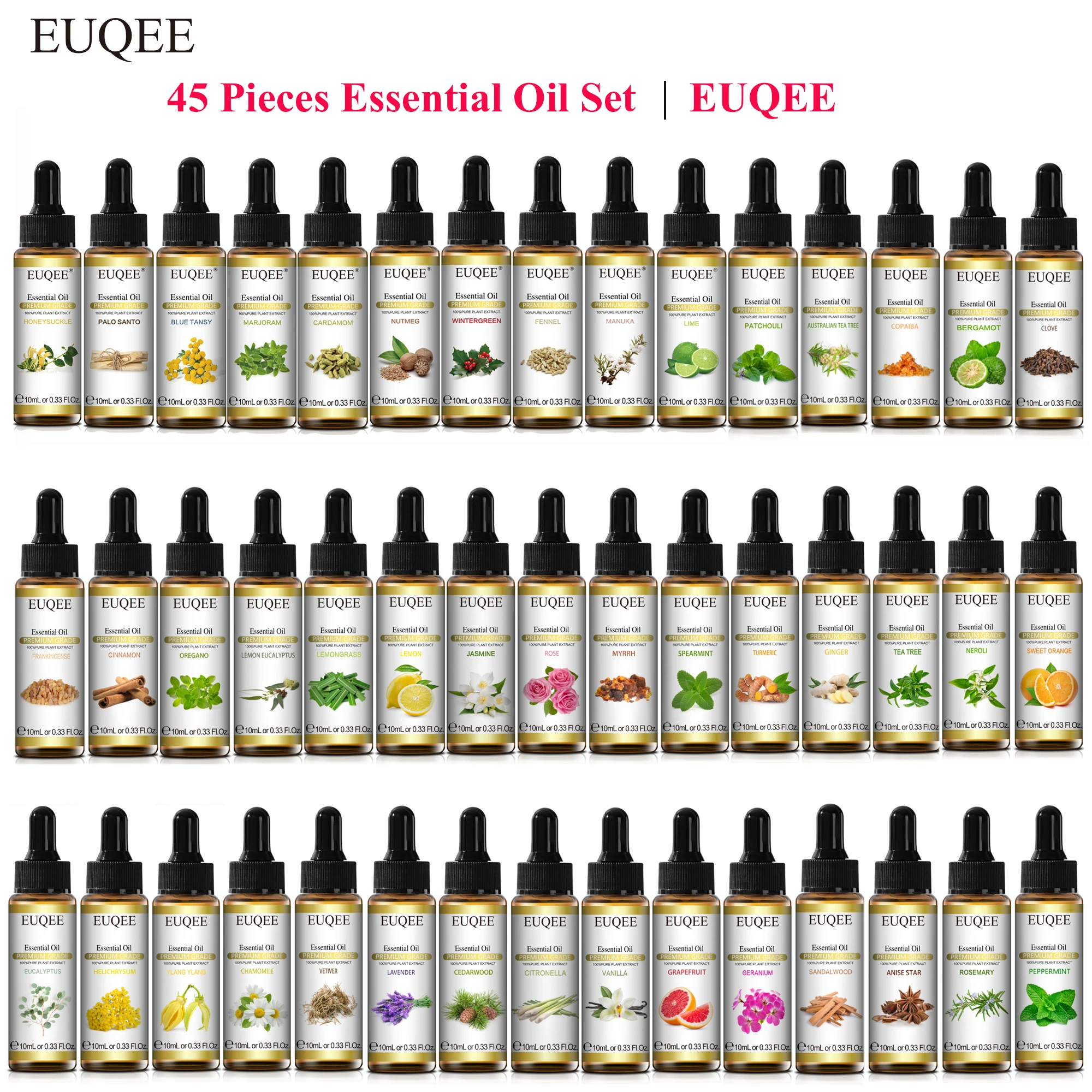 EUQEE-45-Flavor-Essential-Oils-Set-Jasmine-Vanilla-Grapefruit-Cardamom ...